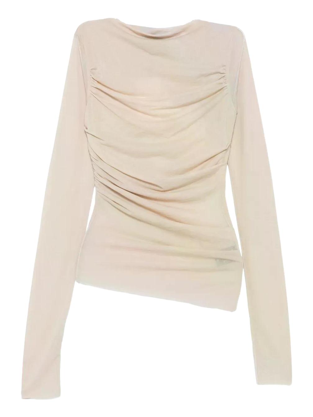 LEMAIRE Lemaire Tie-Waist Mesh Jersey Top