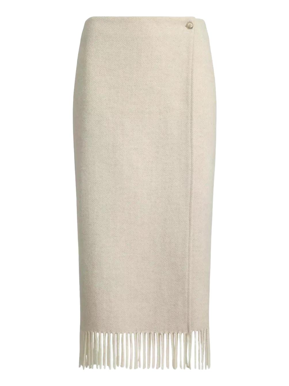 POLO RALPH LAUREN Herringbone Fringe Skirt