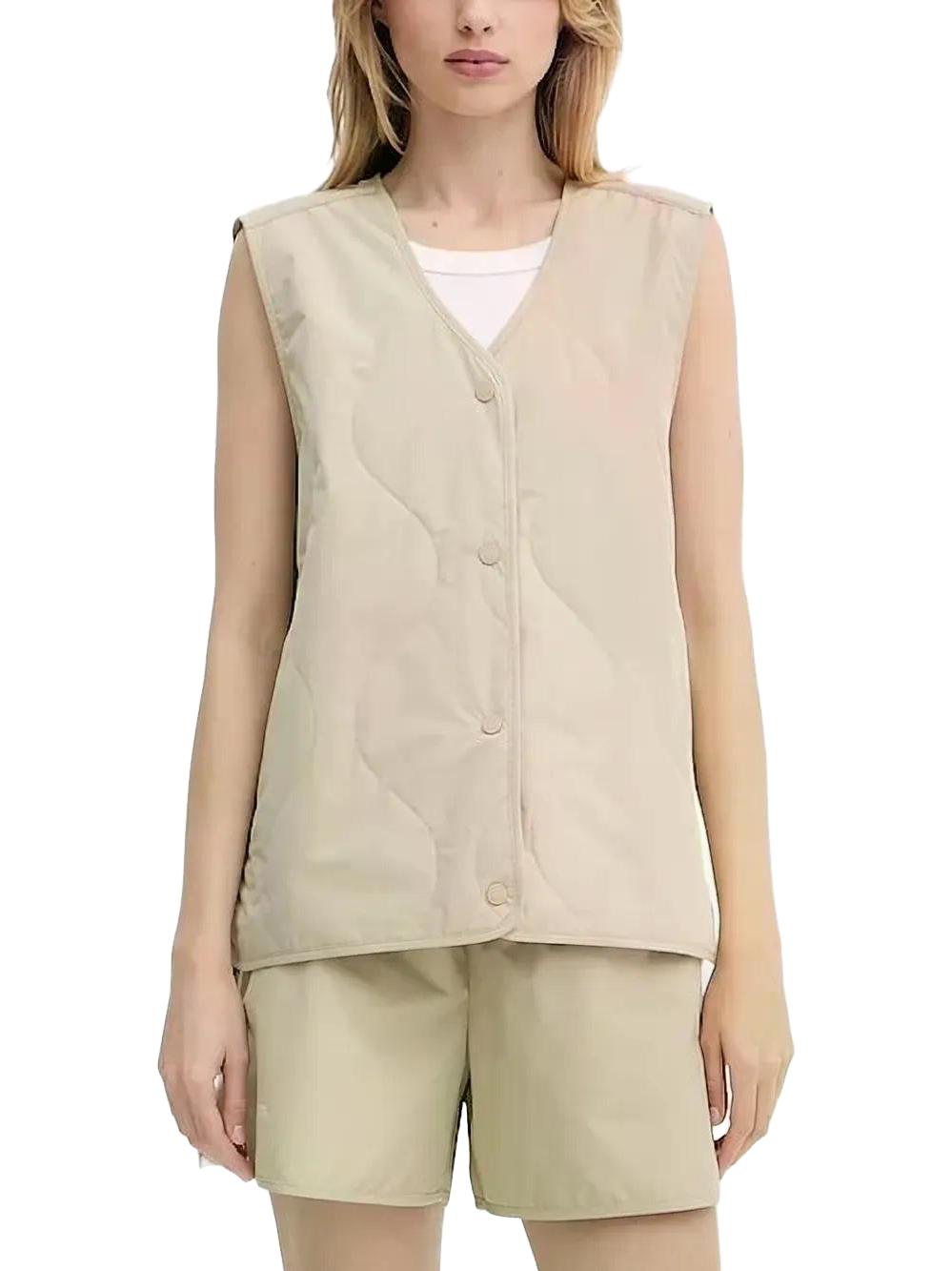 SAMSOE SAMSOE Quilted Button-Fastening Gilet