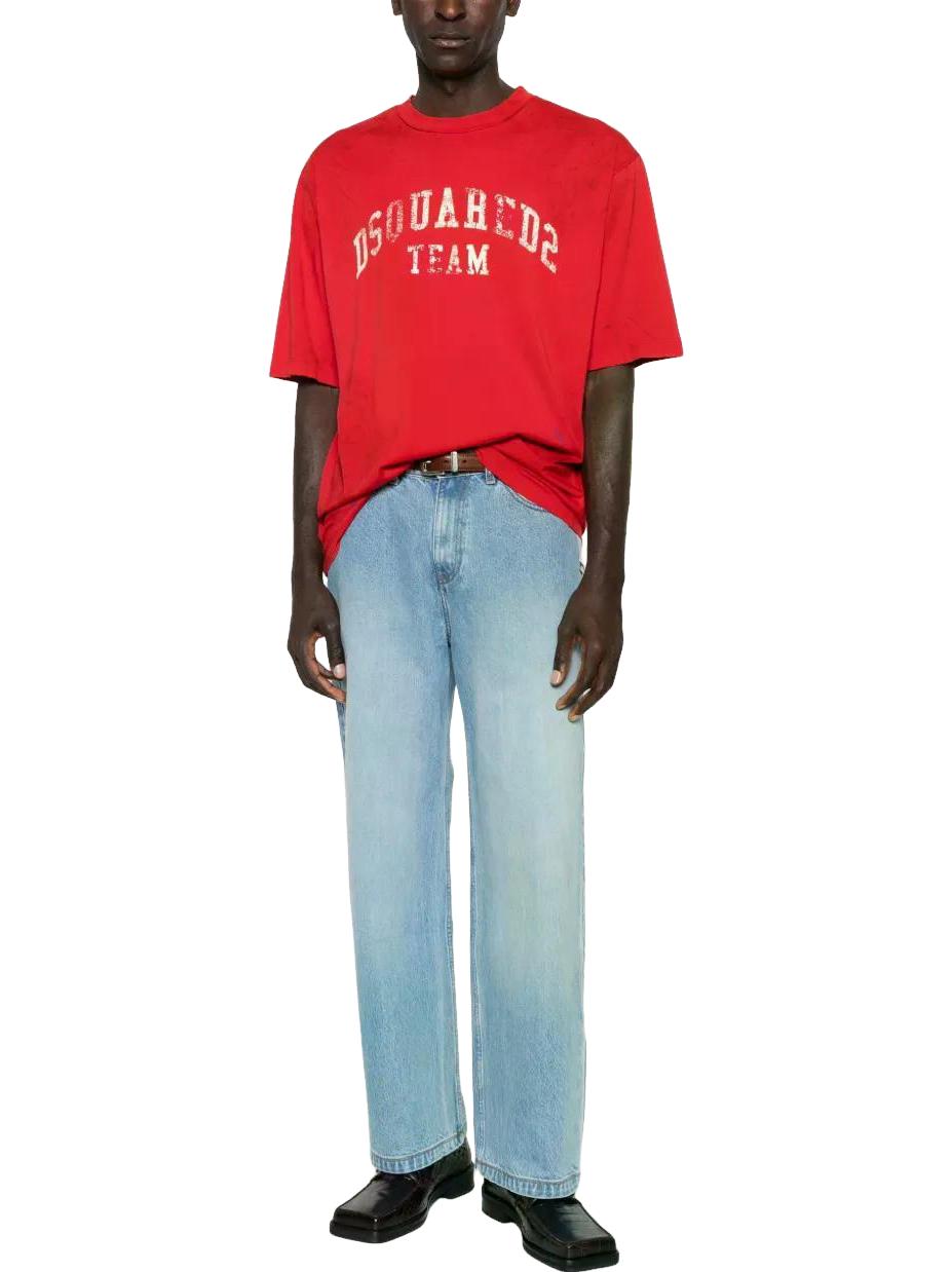 DSQUARED2 distressed logo-print t-shirt