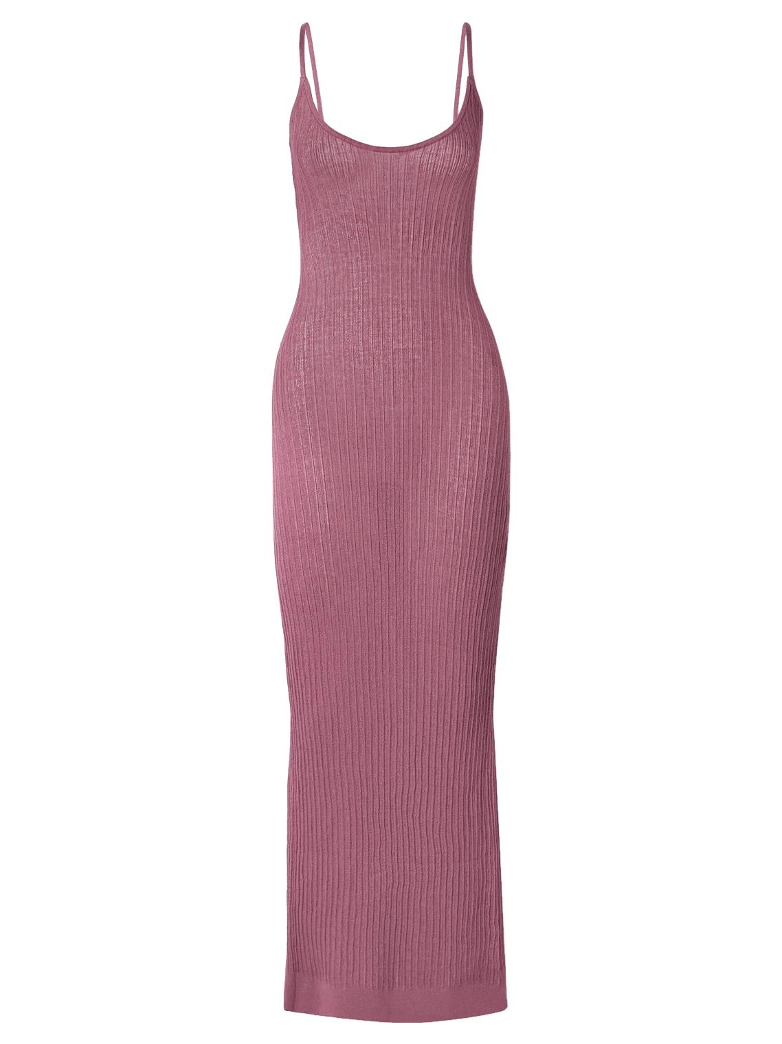 Cos Sheer Knitted Slip Dress - Green | Editorialist Cos Sheer Knitted Slip Dress - Green | Editorialist