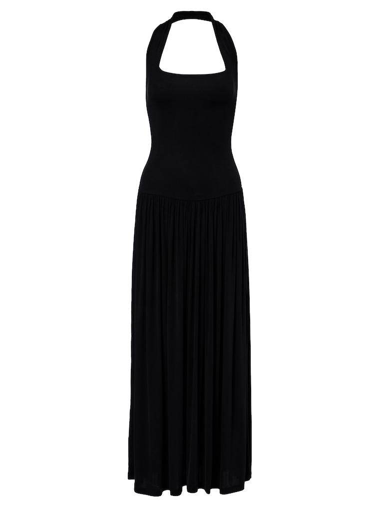AYA MUSE Quill Halterneck Maxi Dress