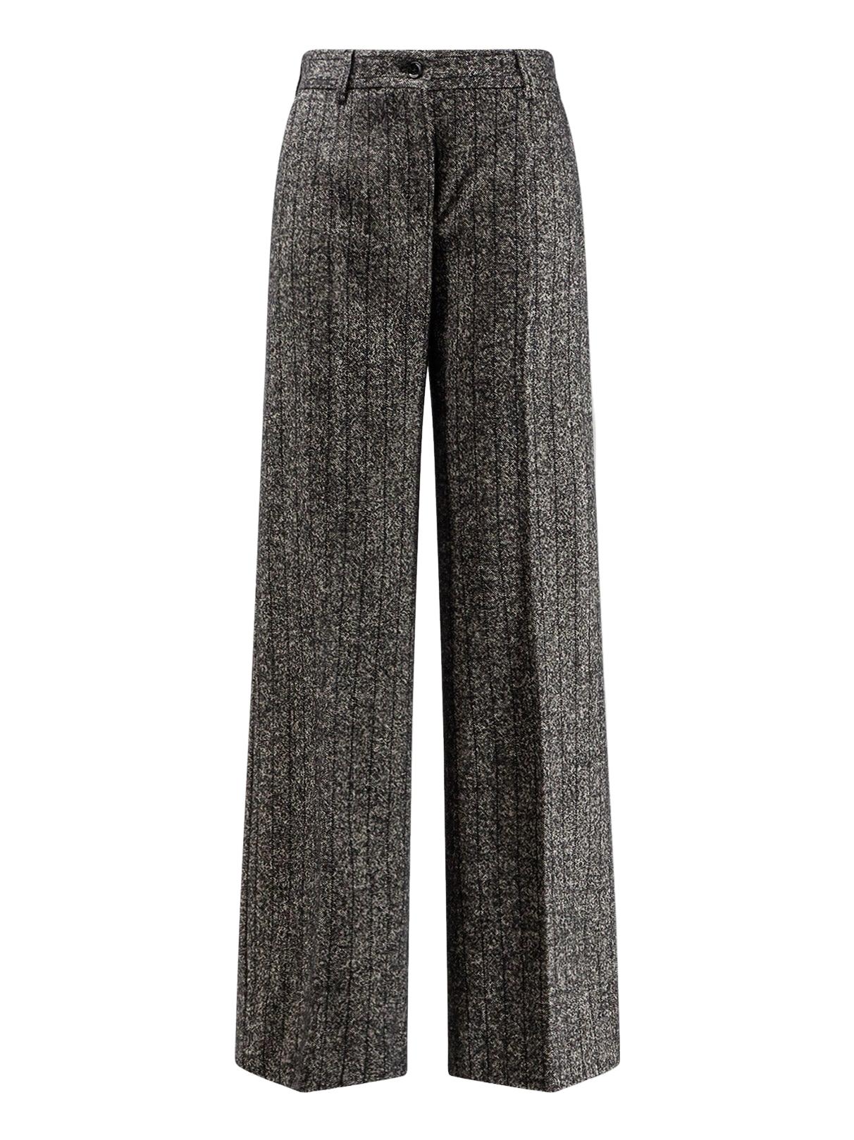DOLCE & GABBANA DOLCE & GABBANA Striped Wool Blend Tailored Trousers