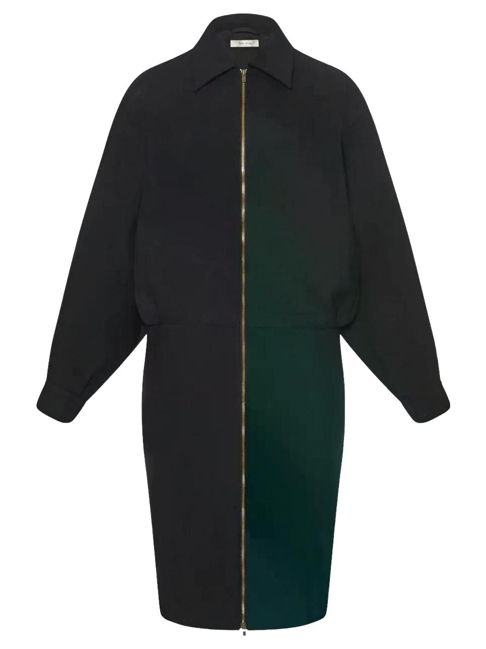 slim fit dress slacks Veil of Light Black & Gold Long Sleeve Metallic Maxi Dress main image 0