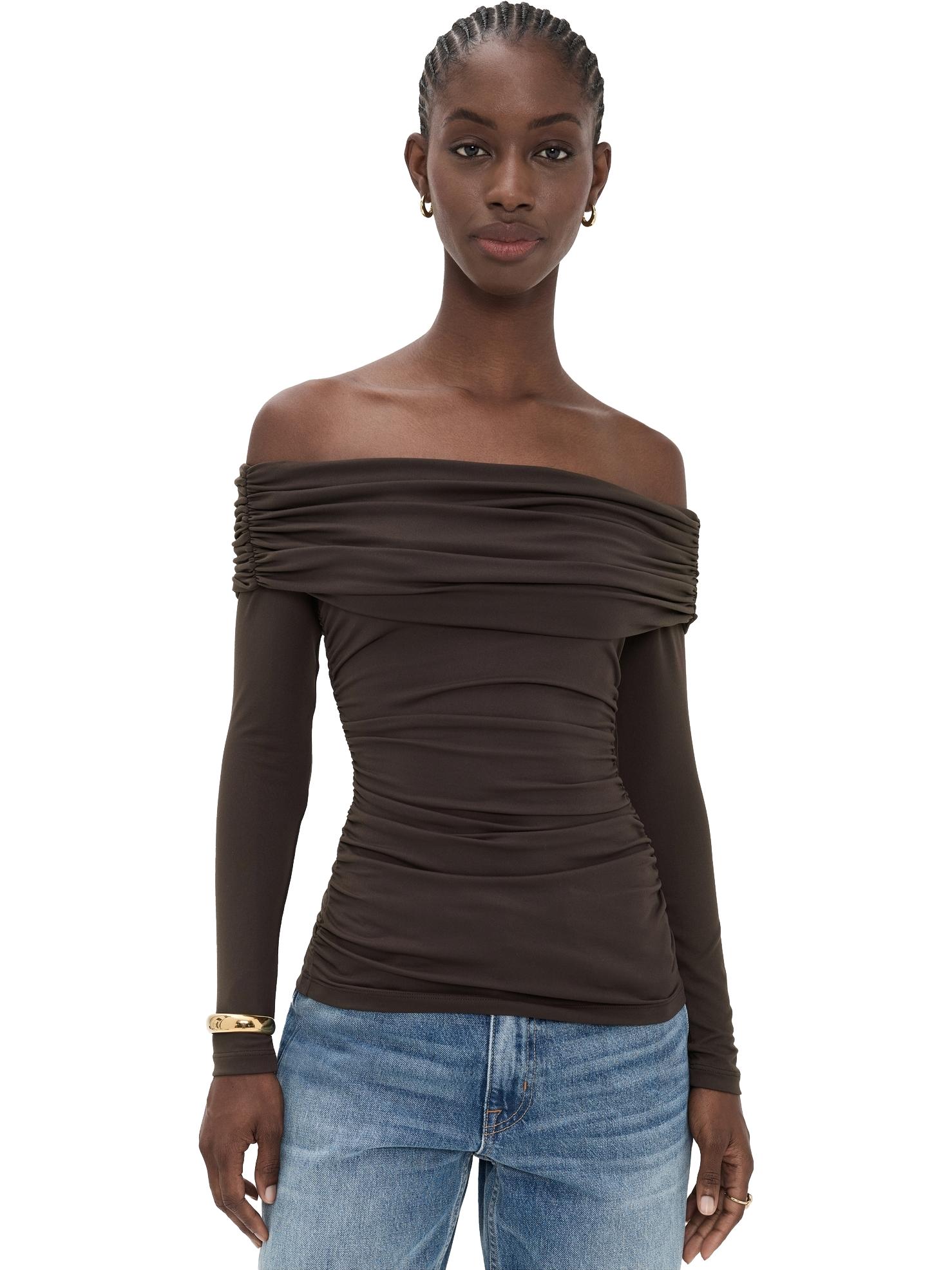 SUSANA MONACO Susana Monaco Off-Shoulder Gathered Top