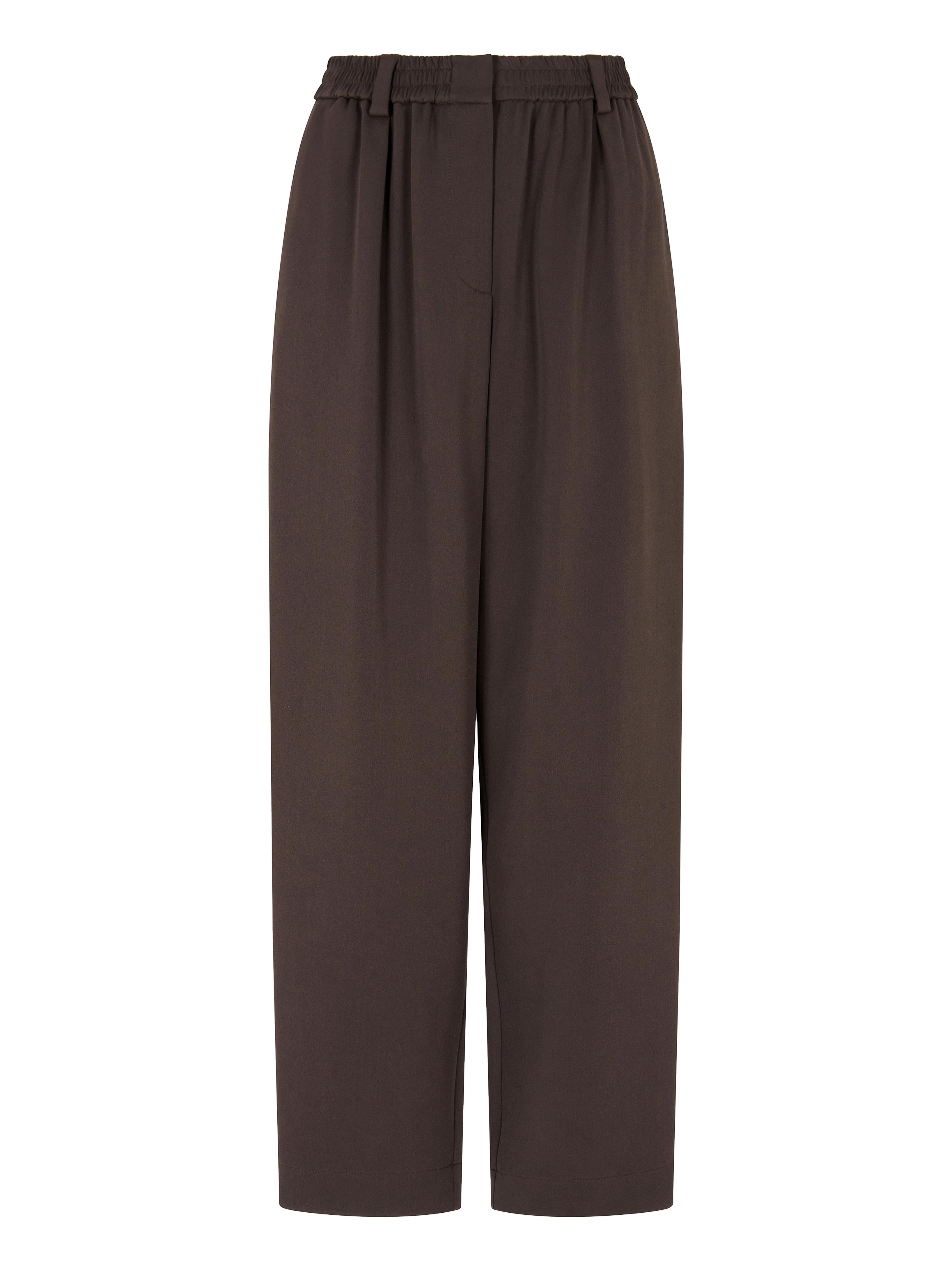 GIORGIO ARMANI Straight Trousers in Silk Double Georgette