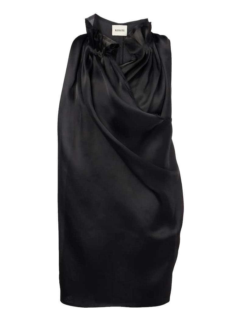 KHAITE Meegan Draped Silk Top