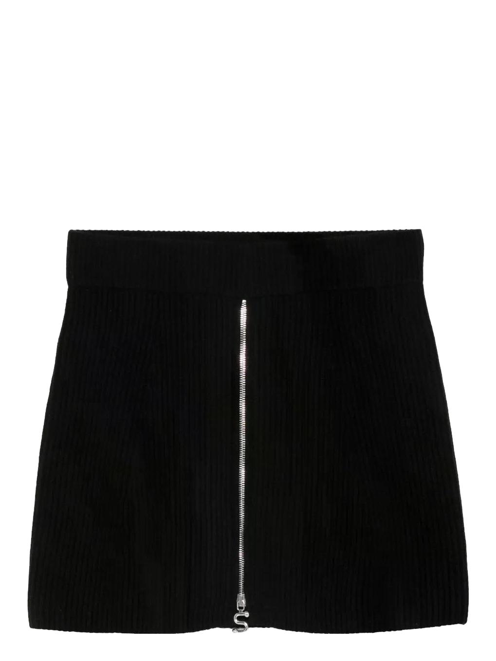 SPORTMAX Ribbed Zip-Front Mini Skirt