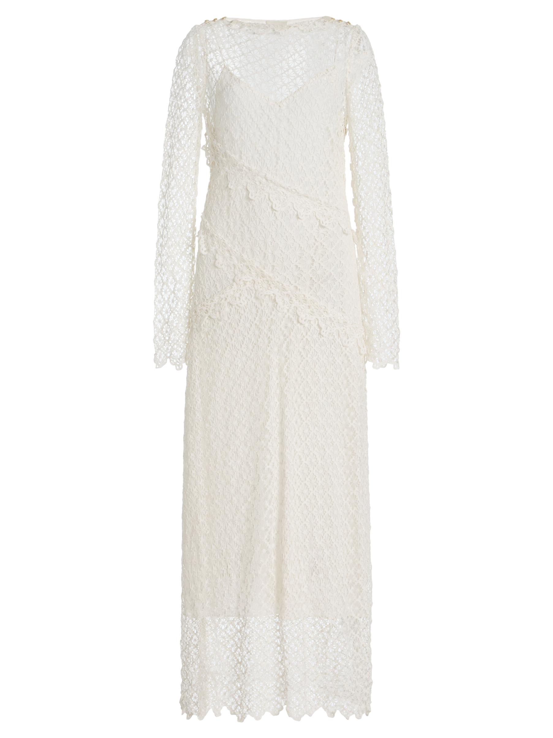 white christmas dresses Waimari Rocio White Lace Cotton Maxi Dress main image 1