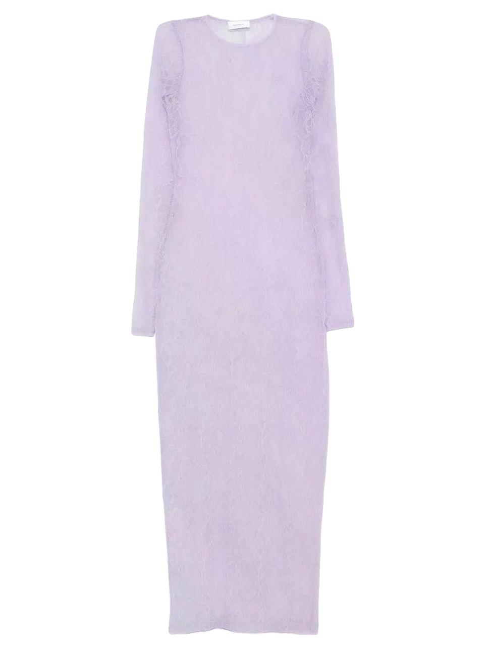 Wardrobe.nyc Lace Long-sleeve Midi Dress - Purple Wardrobe.nyc Lace Long-sleeve Midi Dress - Purple
