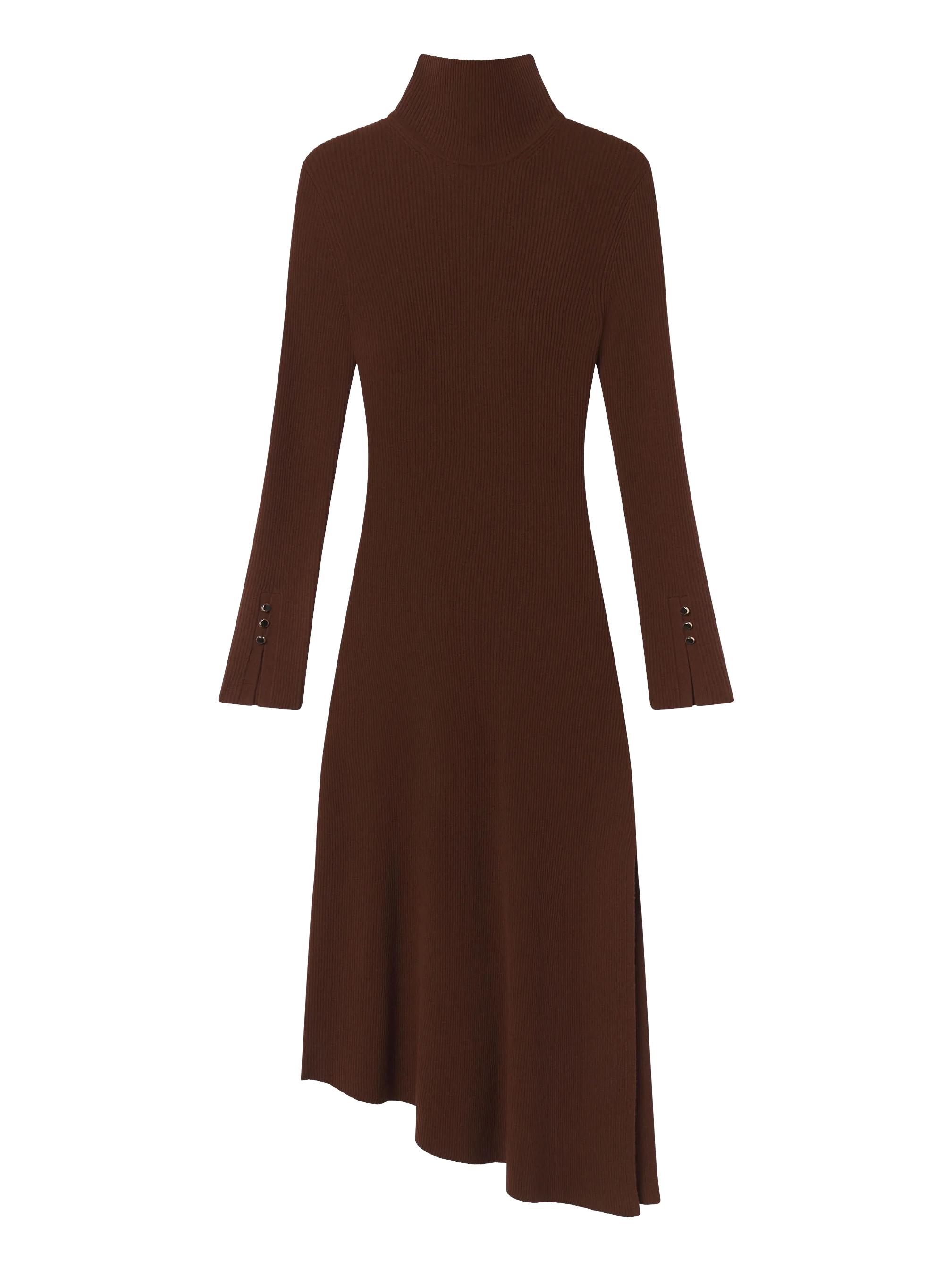 A.L.C. Jett Knit Merino Midi Dress In Brunette - 40% Off | Editorialist A.L.C. Jett Knit Merino Midi Dress In Brunette - 40% Off | Editorialist