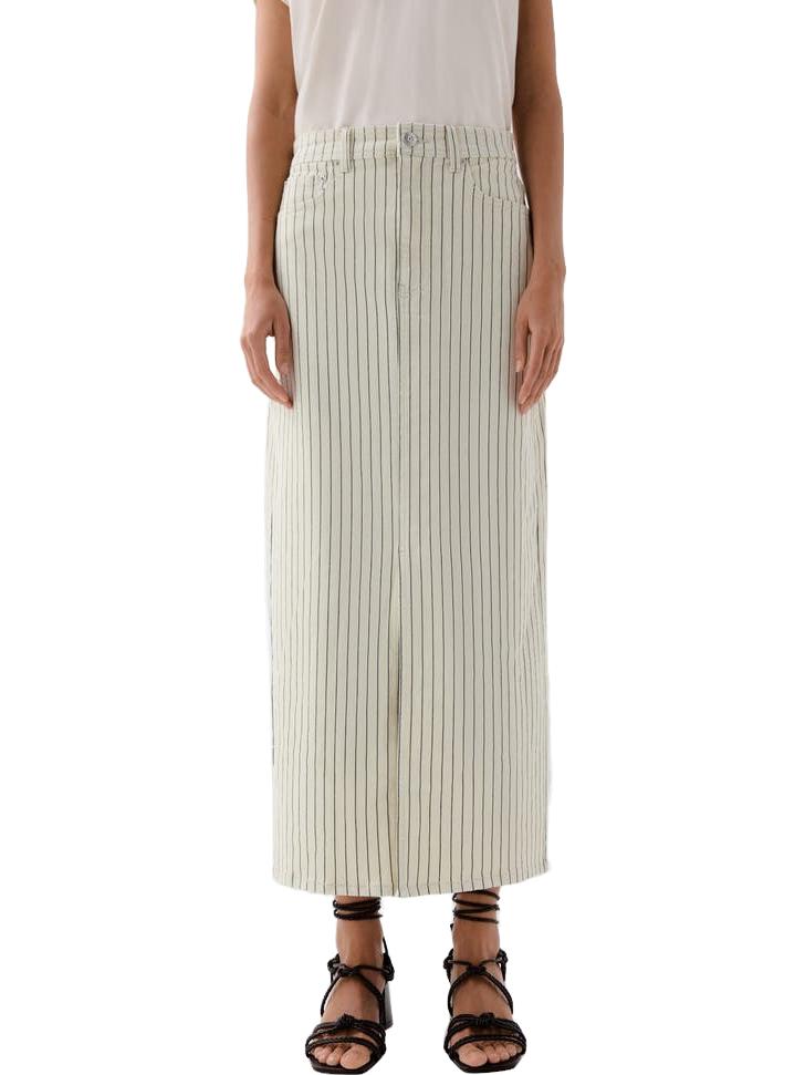 SCALPERS Striped Denim Skirt