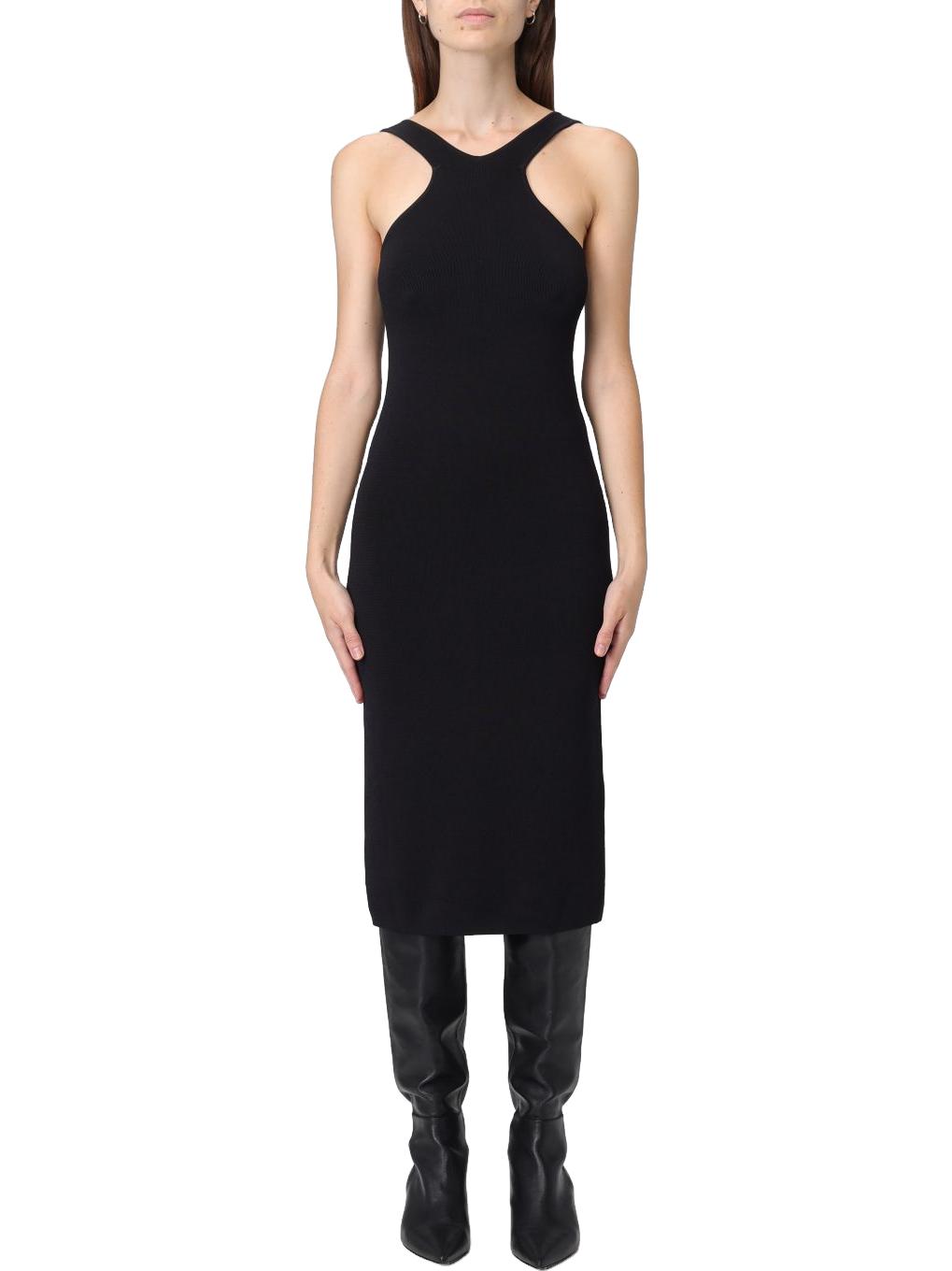 Polo Ralph Lauren Halterneck Denim Midi Dress - Blue | Editorialist