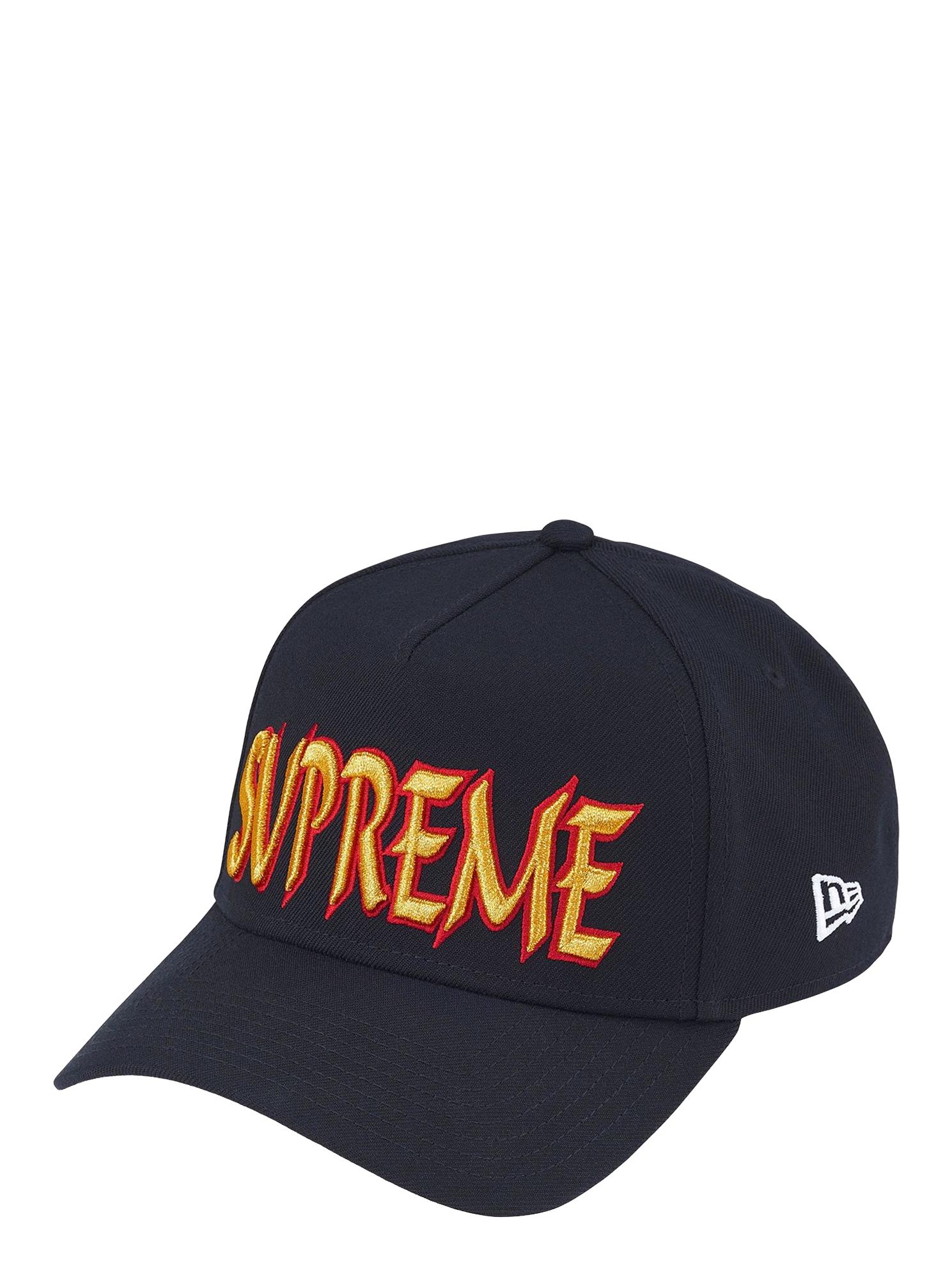 Supreme Sharp Spellout Adjustable New Era Cap - Navy Blue
