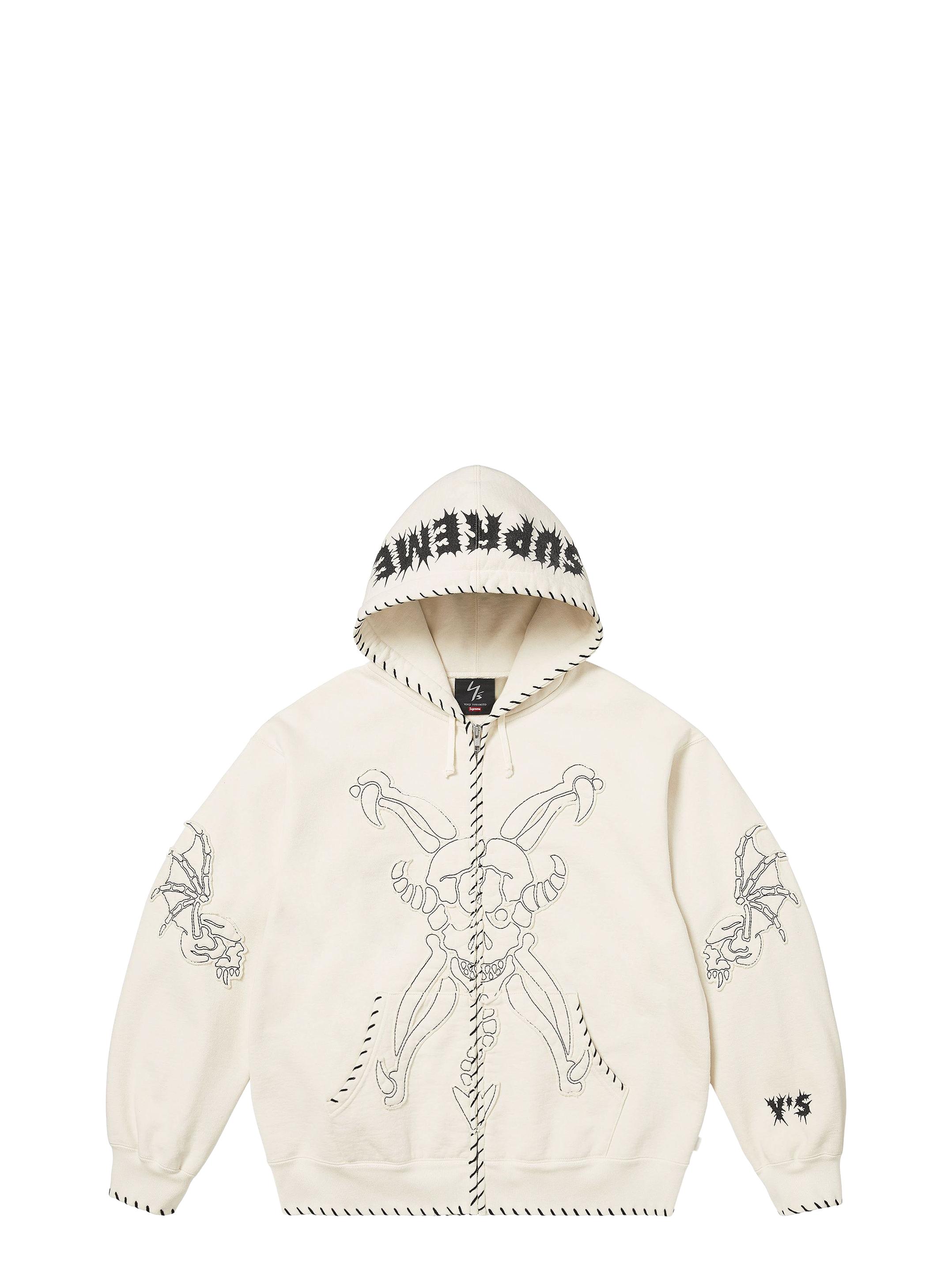 Supreme X Y'S Zip Up Hooded Sweatshirt - White | Editorialist