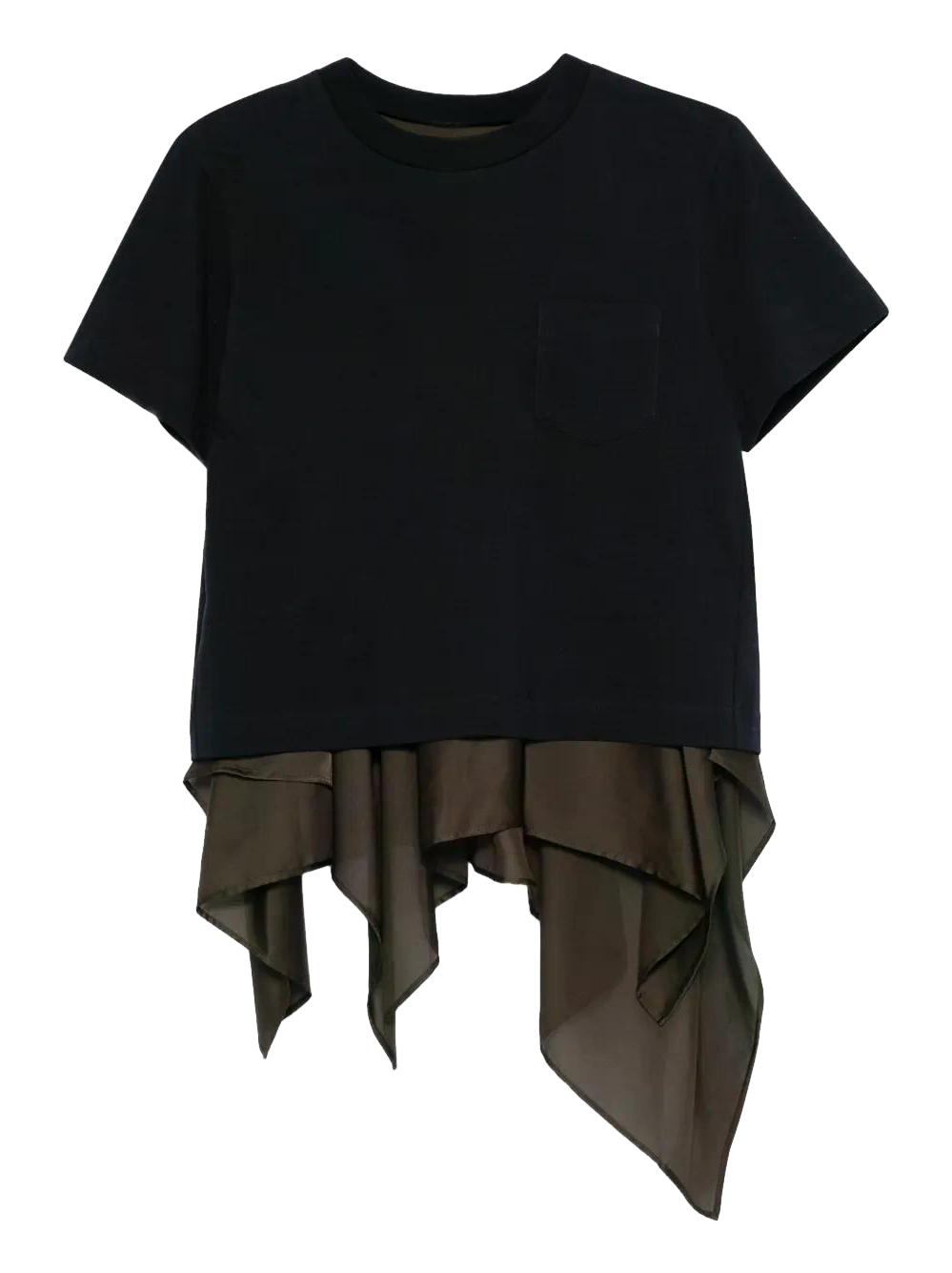 SACAI Draped-Hem T-Shirt