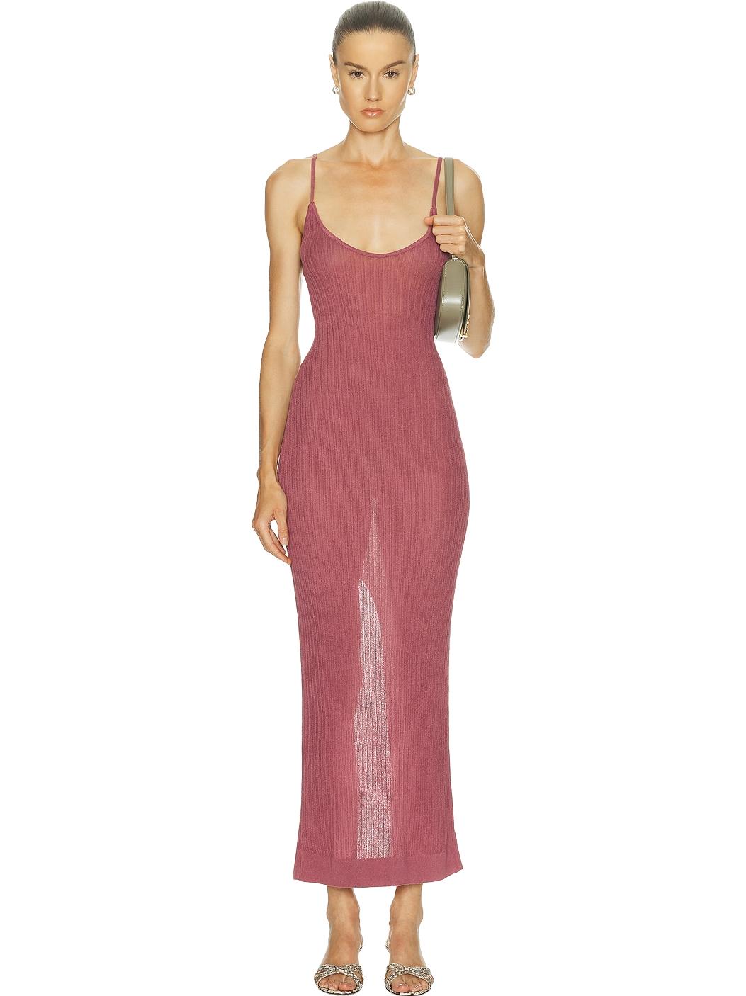 Skims Knit Lace Maxi Dress - Onyx | Editorialist Skims Knit Lace Maxi Dress - Onyx | Editorialist