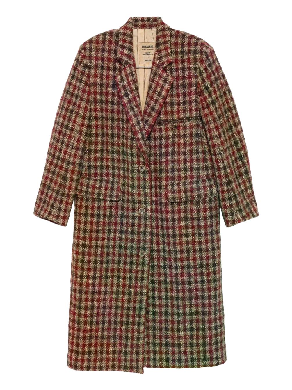 UMA WANG Checked Single-Breasted Coat