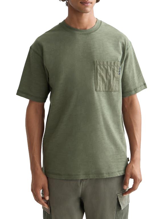 SCOTCH & SODA relaxed fit slub cotton pocket t-shirt