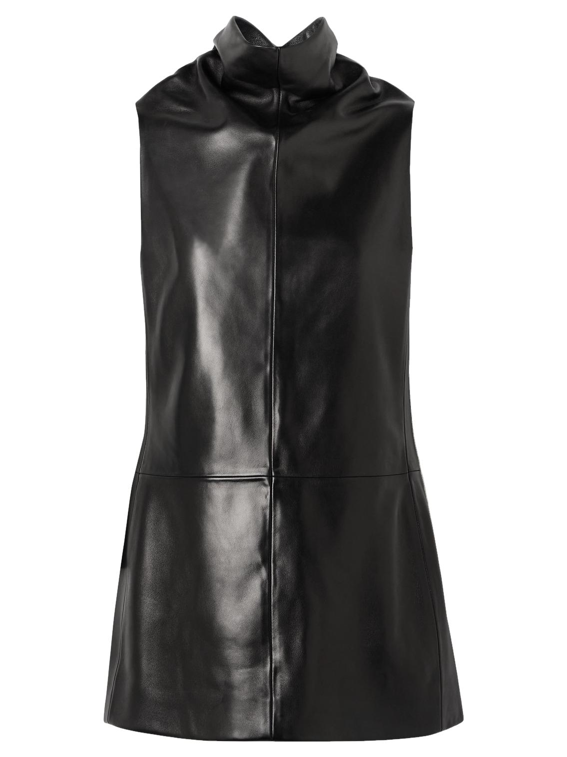 KHAITE Daria Leather Mini Dress
