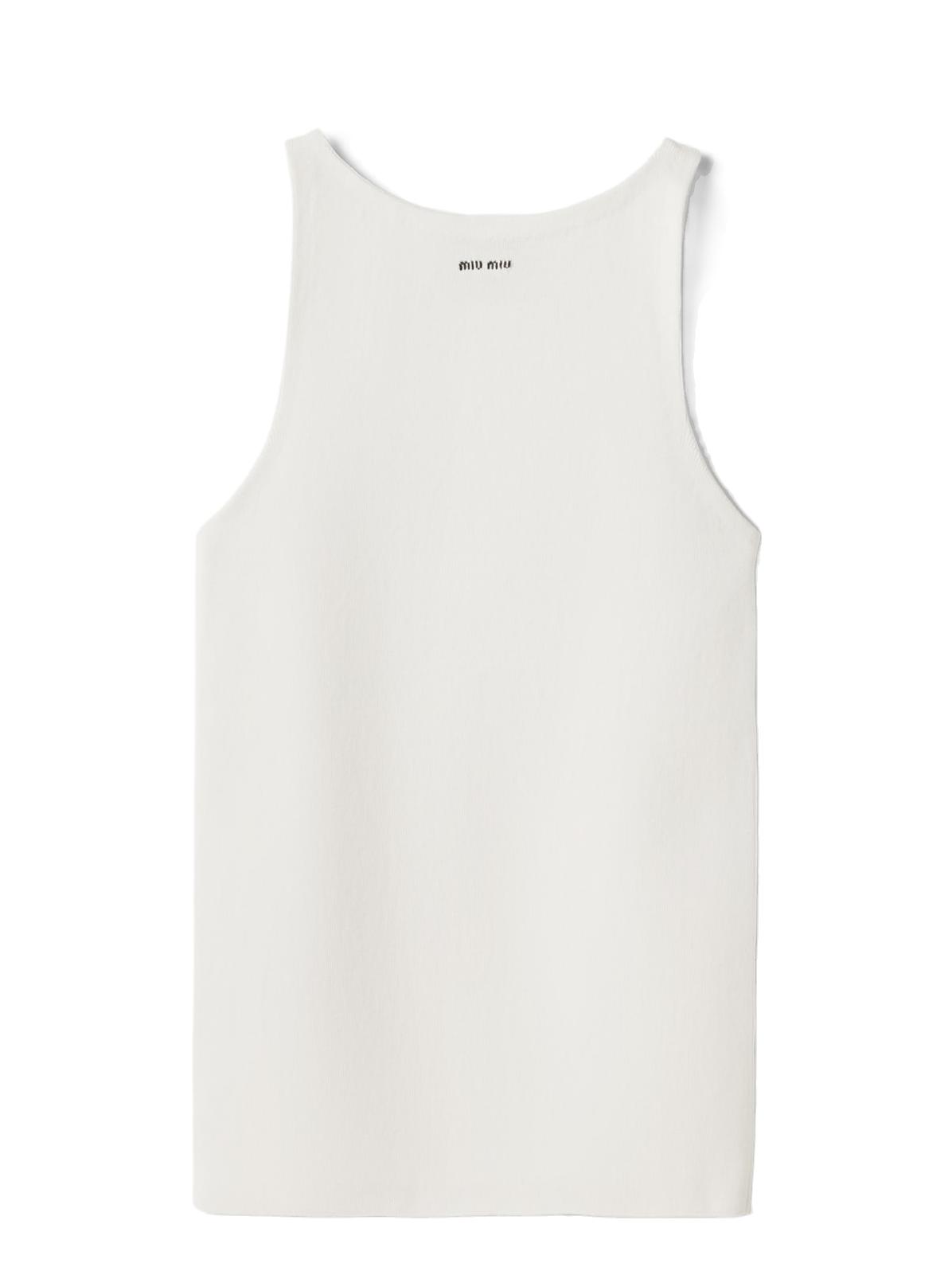 MIU MIU Cotton Knit Tank Top