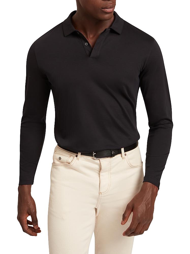 TED BAKER LONDON ignac long sleeve regular soft touch cotton polo