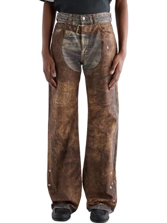 ACNE STUDIOS Regular Fit Chaps Trompe L'oeil Jeans