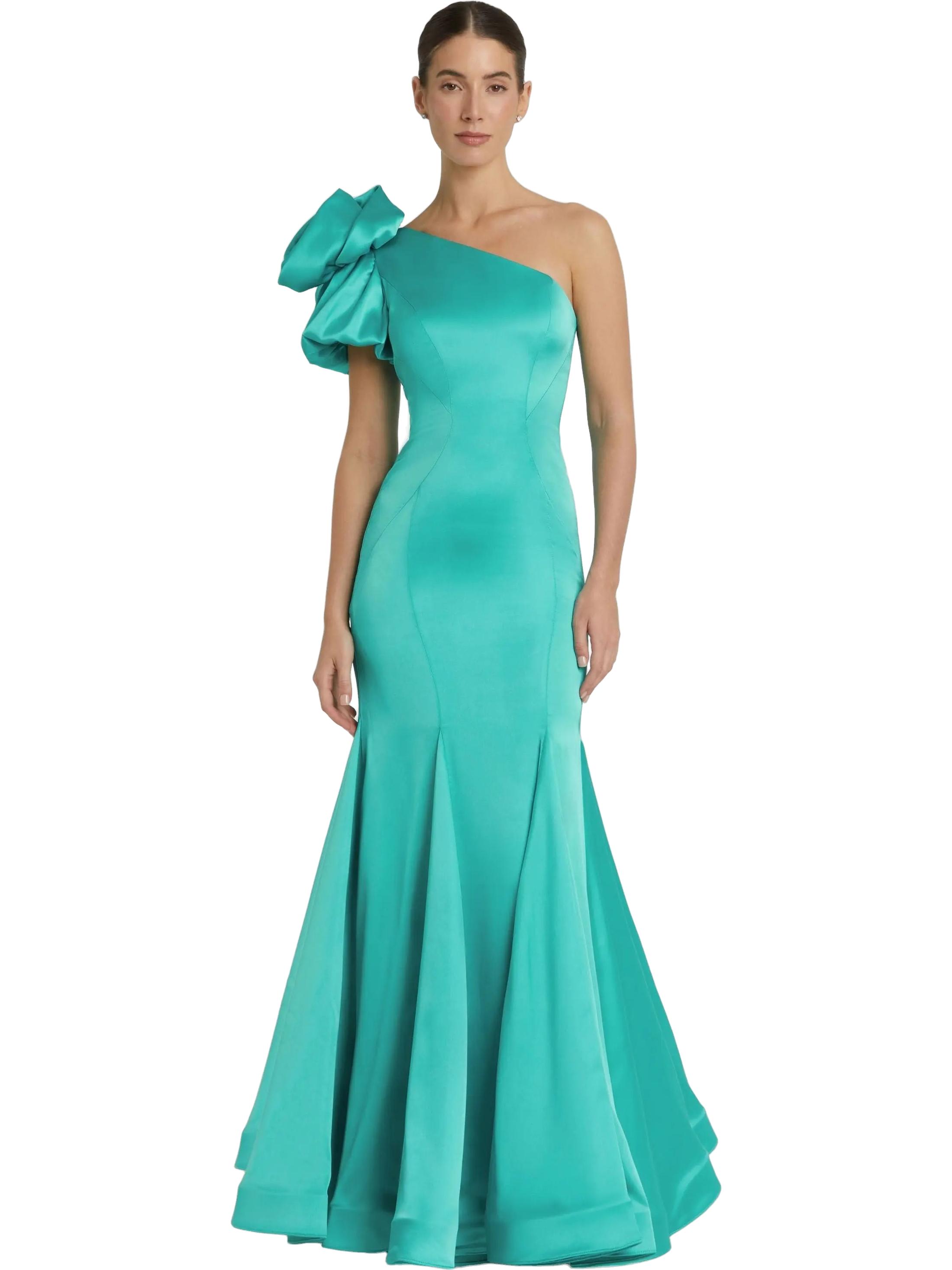 MAC DUGGAL Mac Duggal One-Shoulder Bustier Mermaid Gown