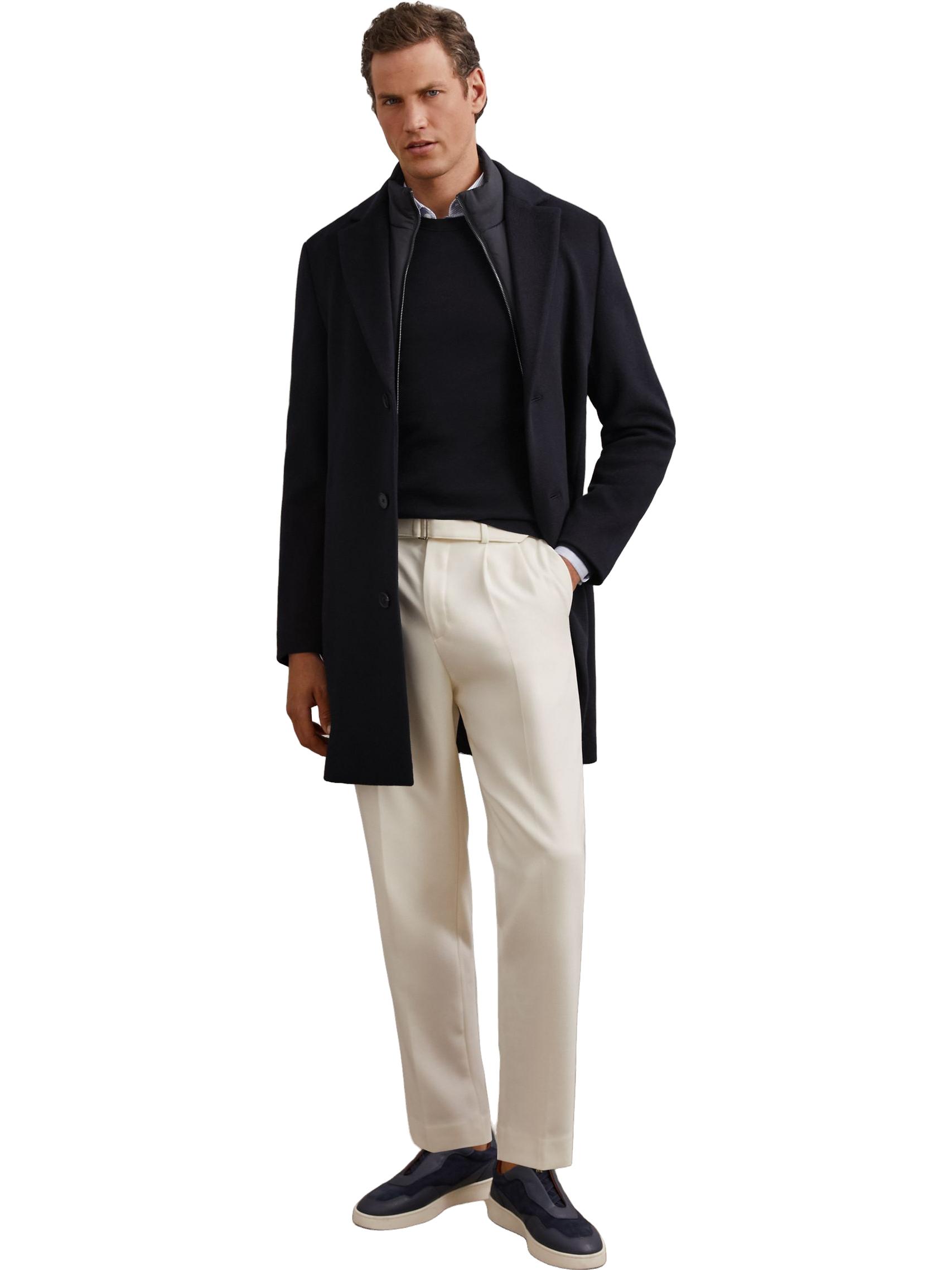 REISS gilet gable gilet wool-blend internal-gilet overcoat