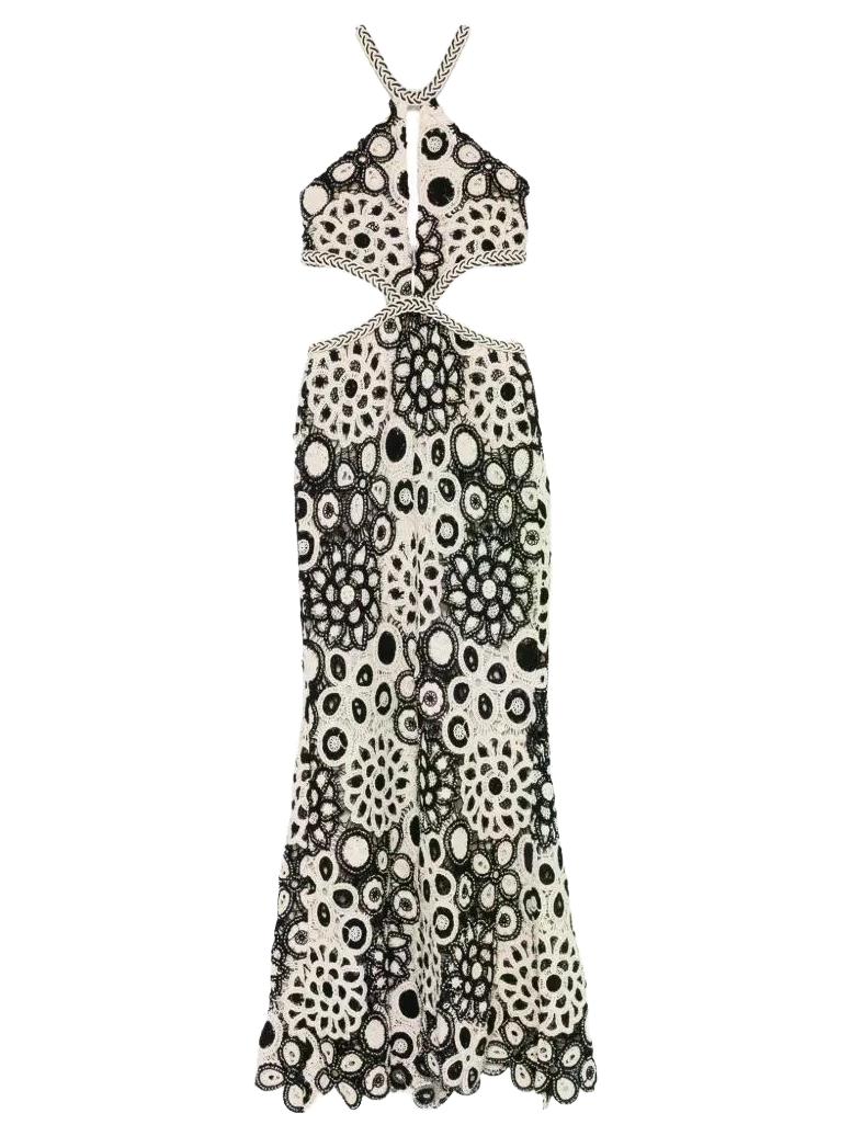 PATBO Floral Cut-Out Maxi Dress