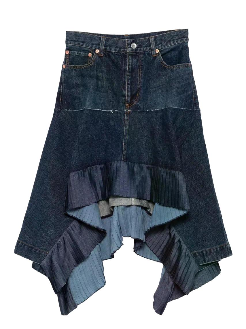 SACAI Asymmetric Denim Skirt