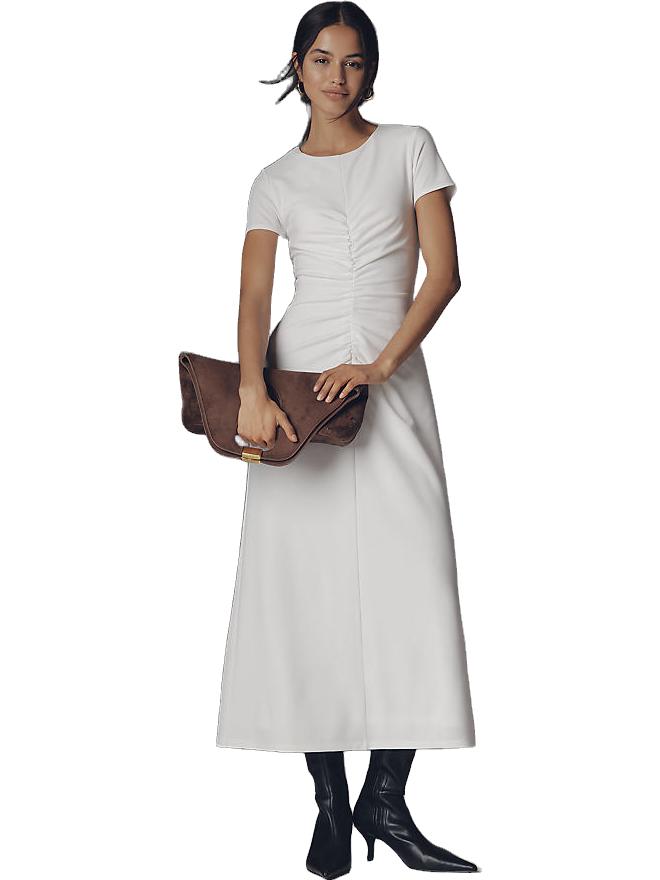 Reformation Mila Knit Midi Dress - Fior Di Latte | Editorialist Reformation Mila Knit Midi Dress - Fior Di Latte | Editorialist