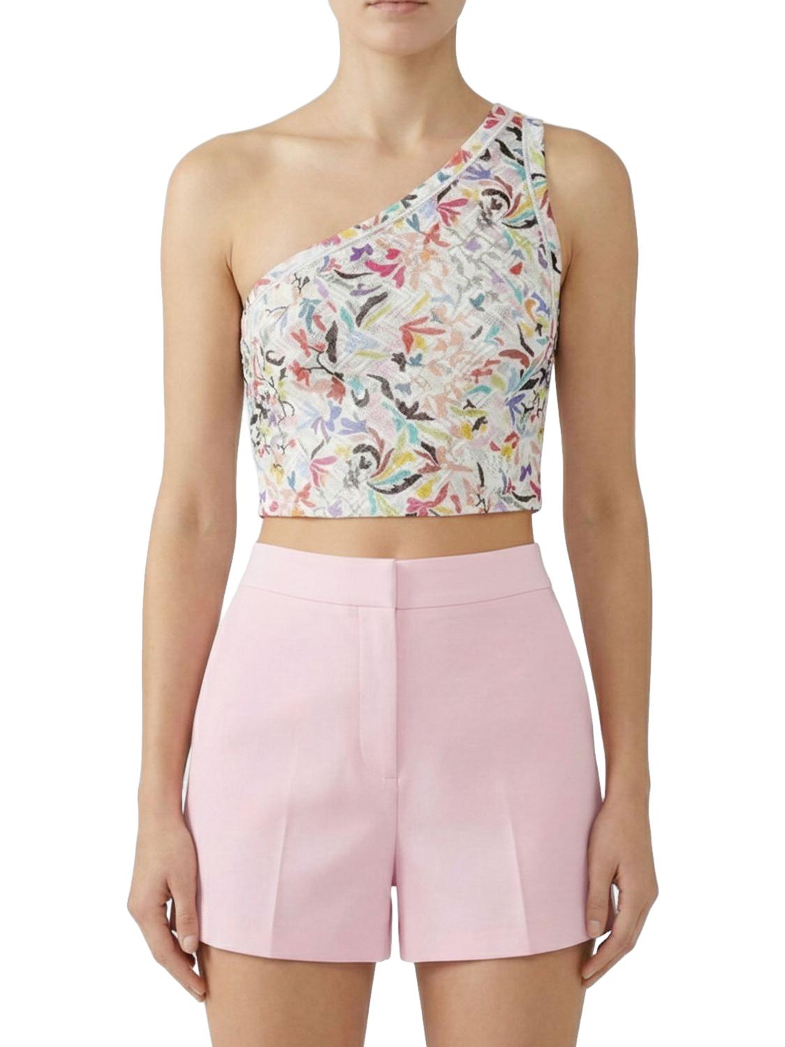 VICI Floral Print Asymmetric Sleeveless Top