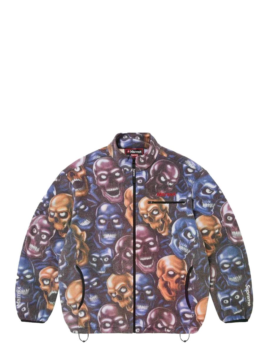 Supreme Skull Pile Leather Bomber Jacket In Green | Editorialist