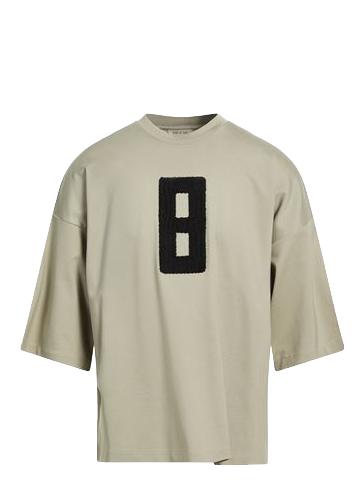 FEAR OF GOD man t-shirt light grey size s viscose, polyamide, elastane, acrylic