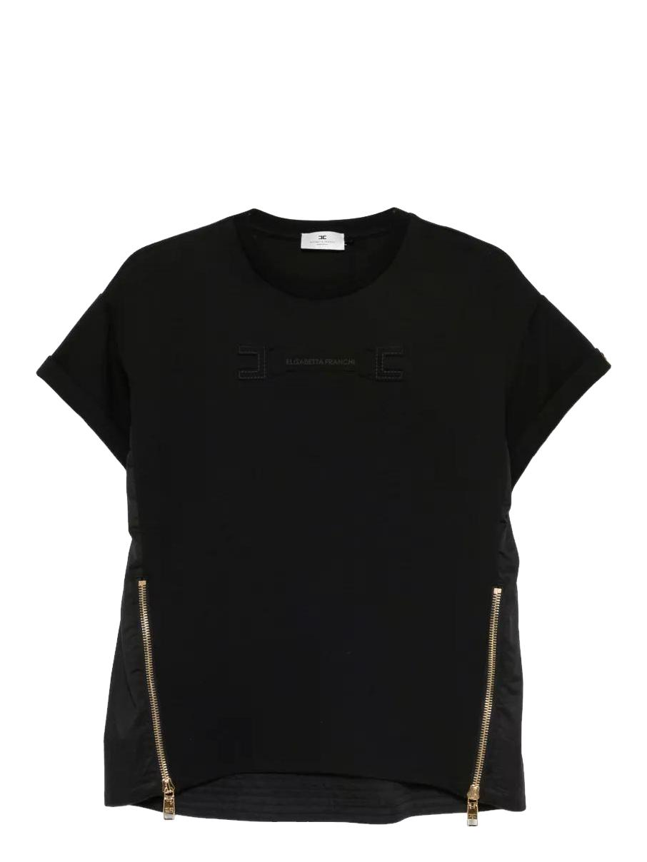 ELISABETTA FRANCHI Zip-Detail T-Shirt