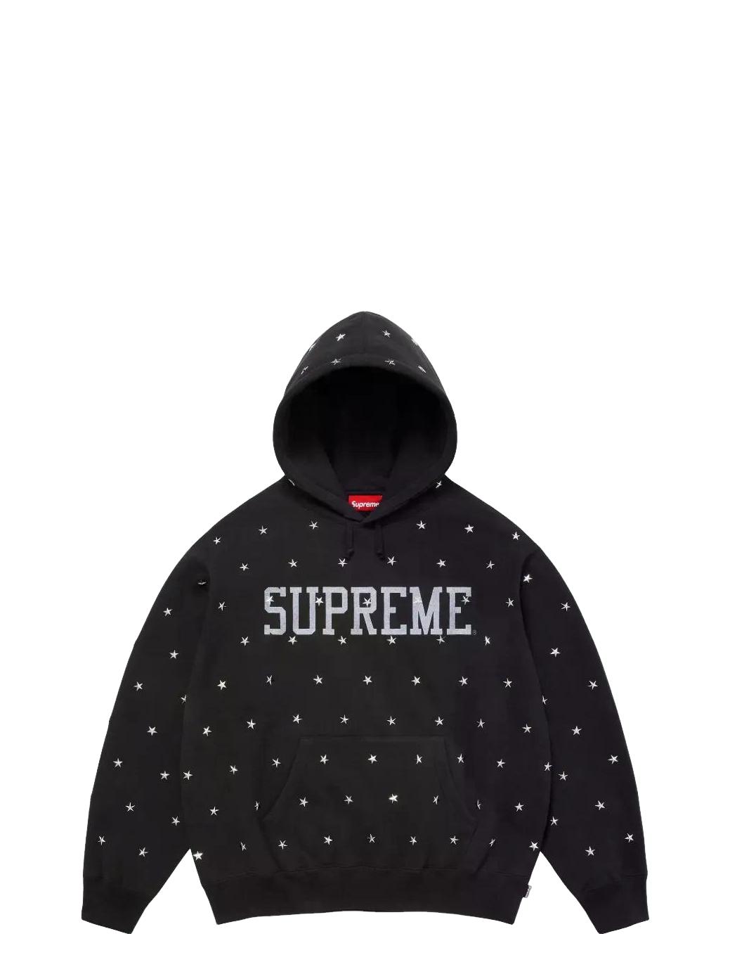 極美品　Supreme Studded Hooded Sweatshirt Supreme Studded Hooded Sweatshirt (FW18) Black Men's - FW18 - US