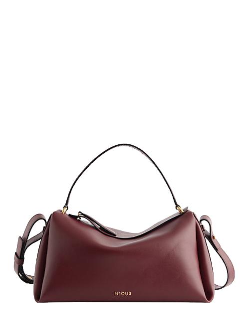 Neous Scorpius Leather Cross-Body Bag - Burgundy | Editorialist