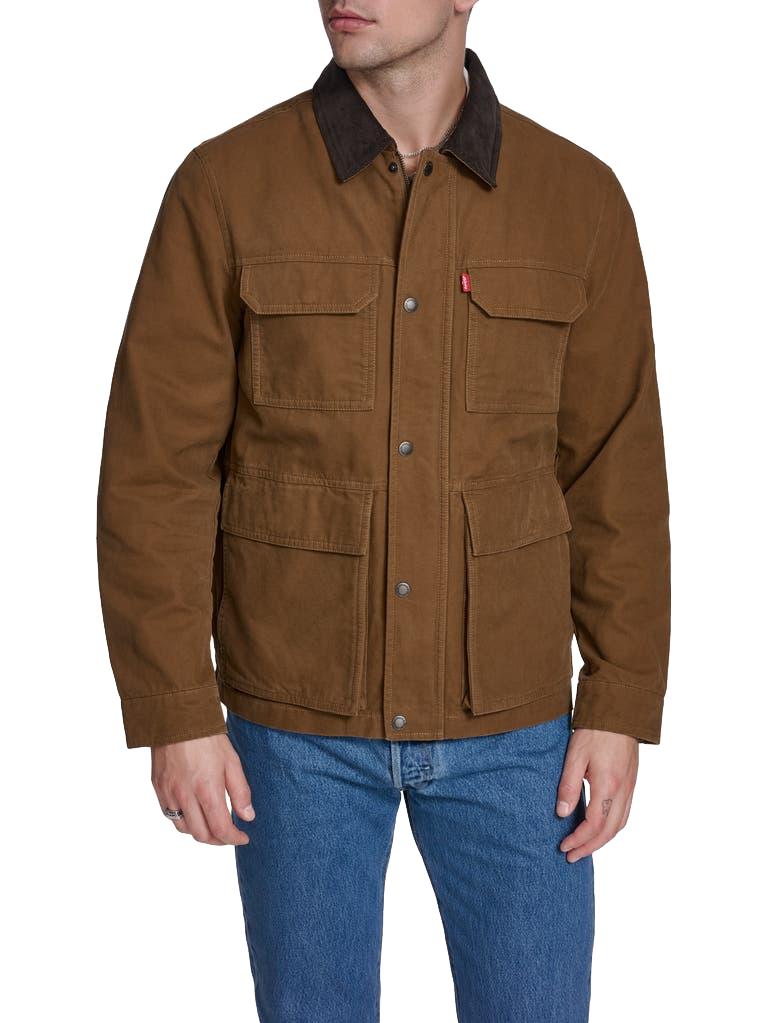 LEVI'S Corduroy Collar Cotton Canvas Jacket