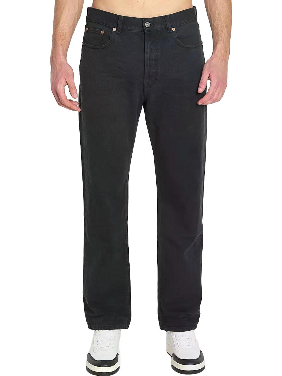 SAINT LAURENT Five-Pocket Jeans with Leather Patch