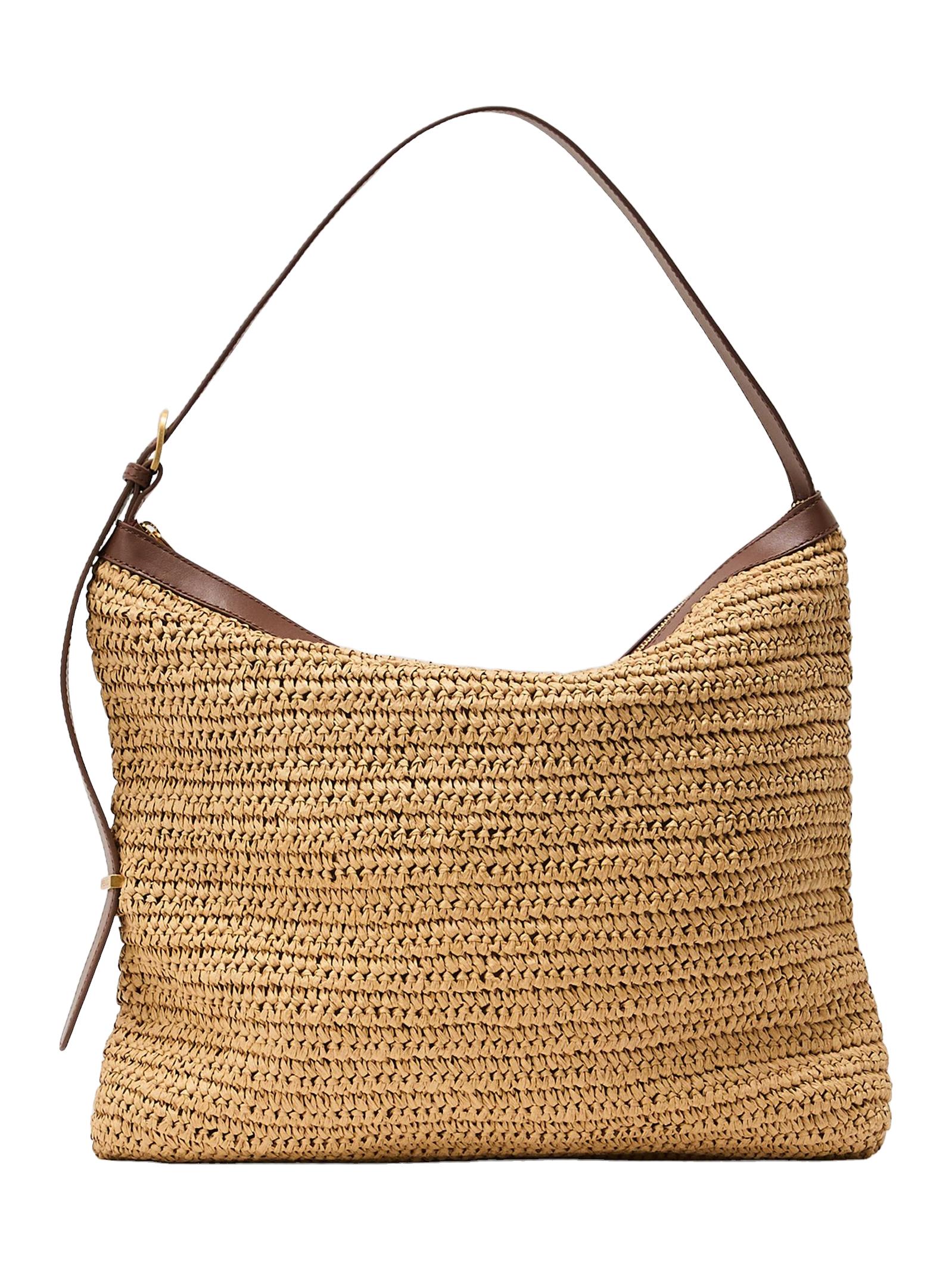 REISS Raffia-Effect Tote Bag