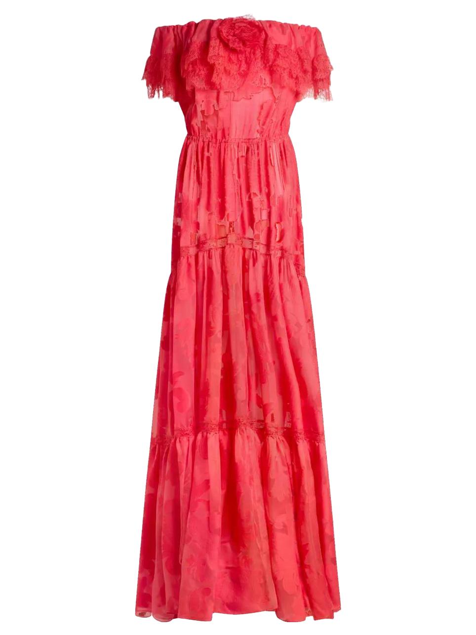 ETRO ETRO Long Dress in Silk-Blend Jacquard with Floral Paisley Motif