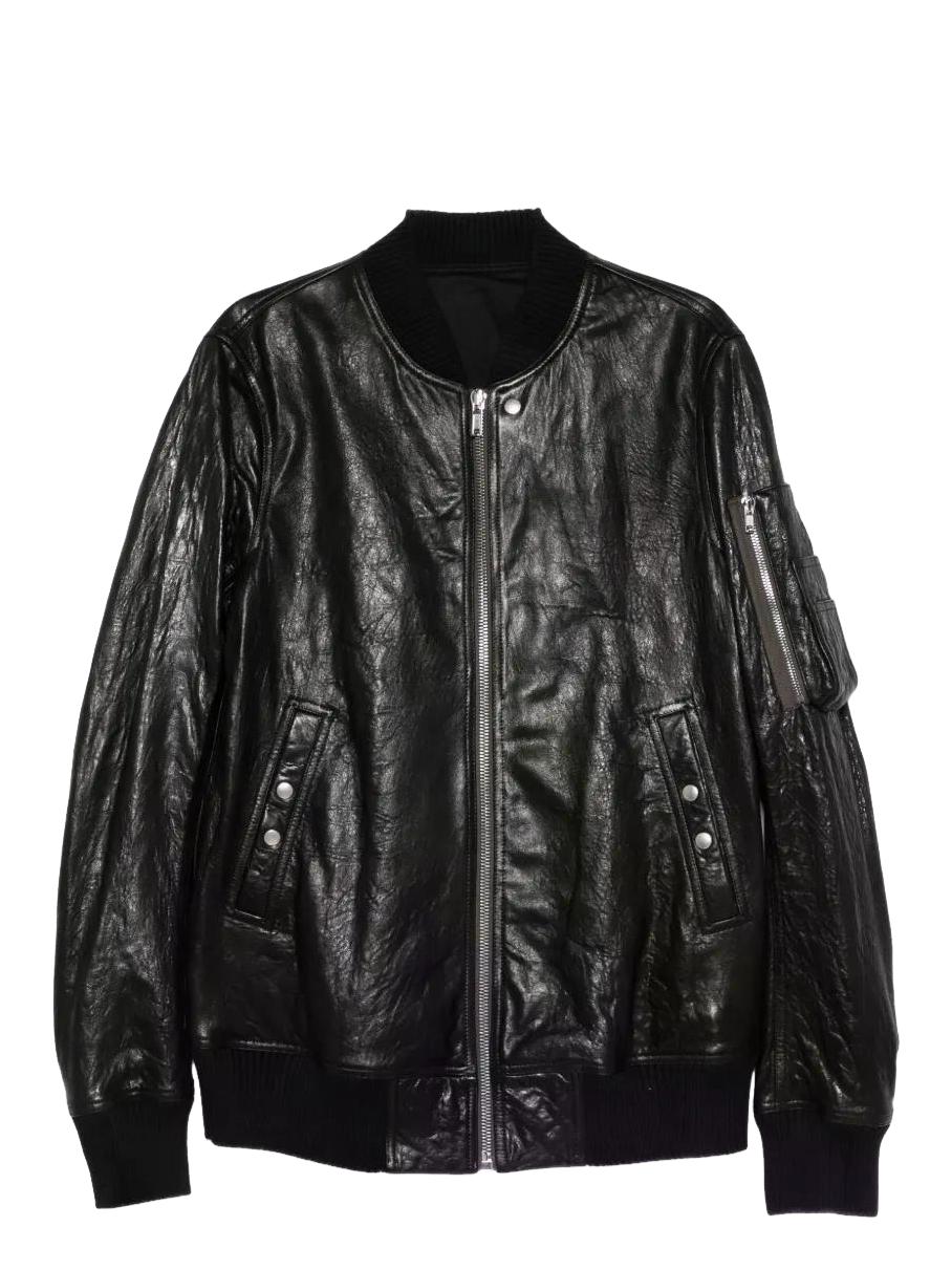 RICK OWENS Classic Flight Leather Bomber Jacket