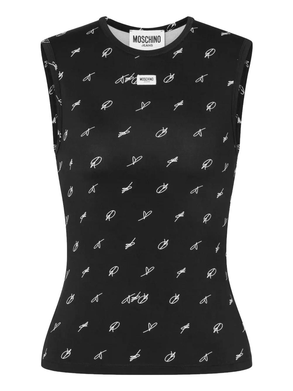 MOSCHINO Logo-Print Tank Top
