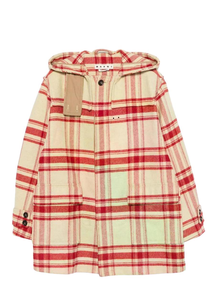 MARNI Hooded Check Coat
