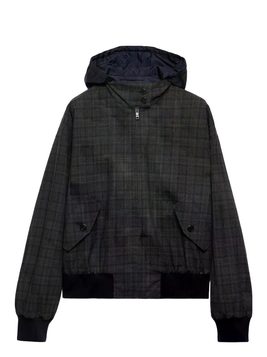PRADA Prince of Wales Checked Wool Jacket