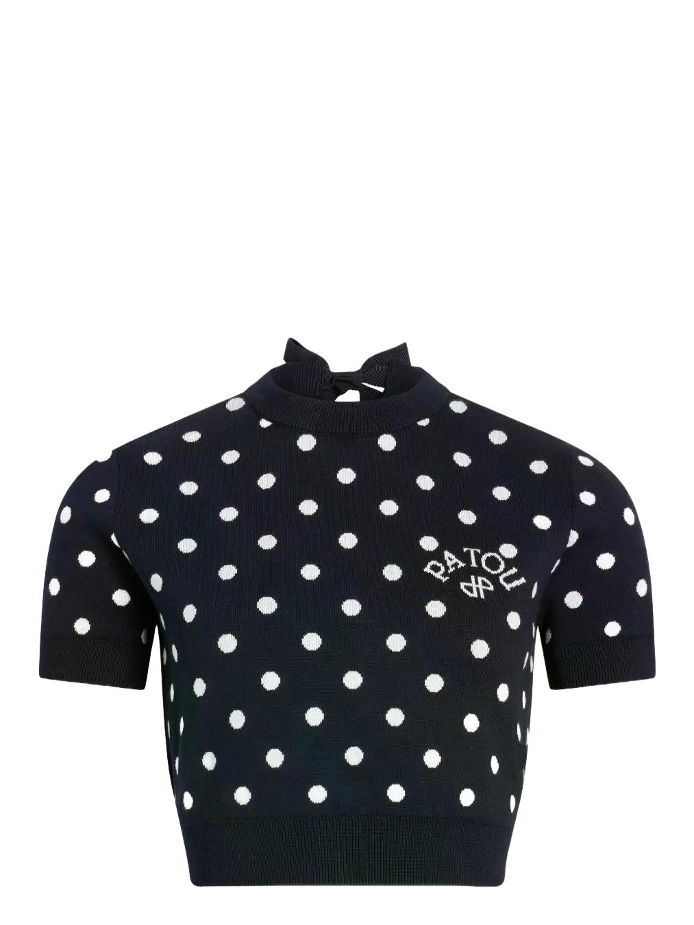 PATOU Polka-Dot Knitted T-Shirt