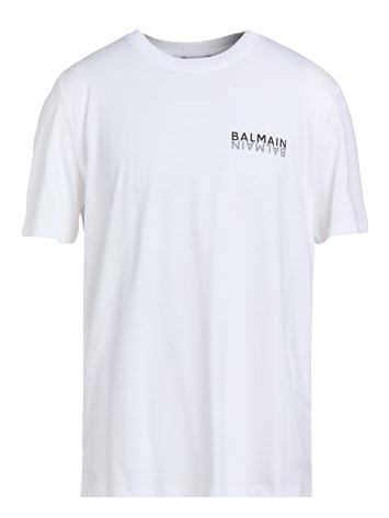 BALMAIN man t-shirt white size xl cotton