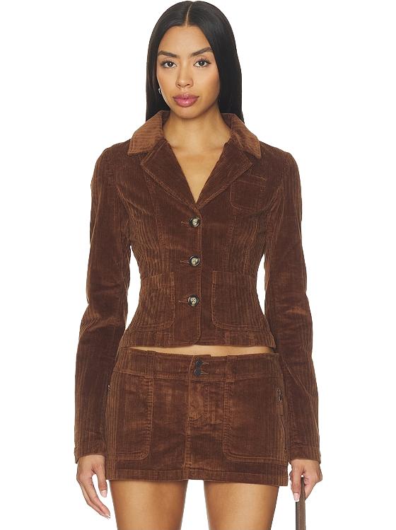 GUIZIO guizio celine jacket in brown.