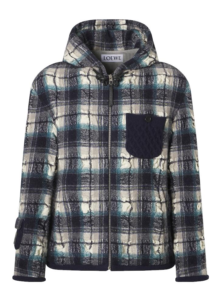 LOEWE Plaid Wool and Linen Jacket